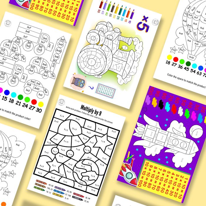 Multiply the Fun: Color by Number Multiplication Worksheets Set – Home ...