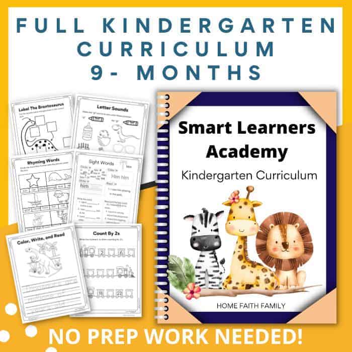 Smart Little Learners Kindergarten Curriculum – Home Faith Family , LLC