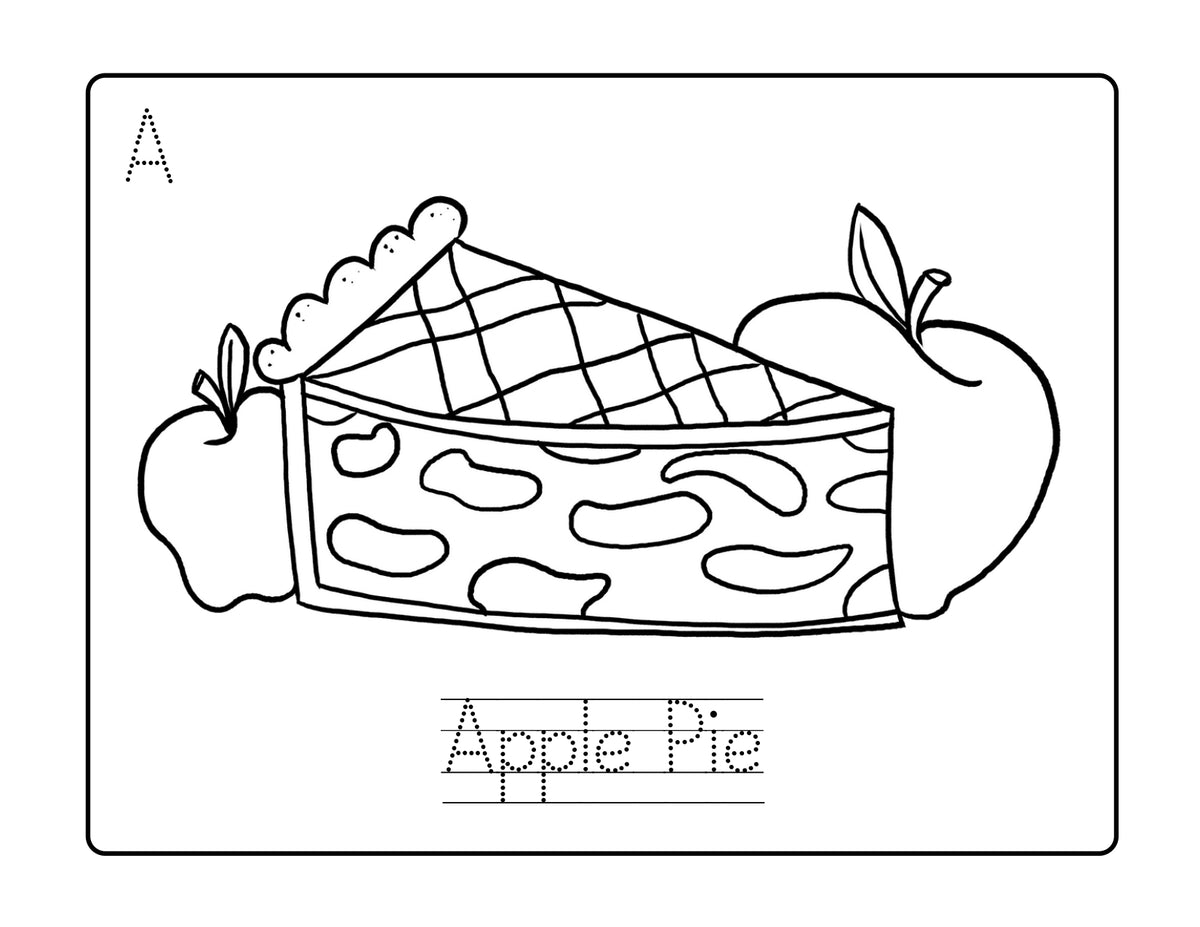 Apple Pie Coloring Page