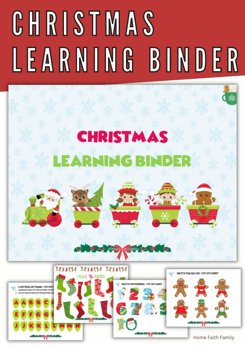 Christmas Preschool Learning Binder – Home Faith Family , LLC