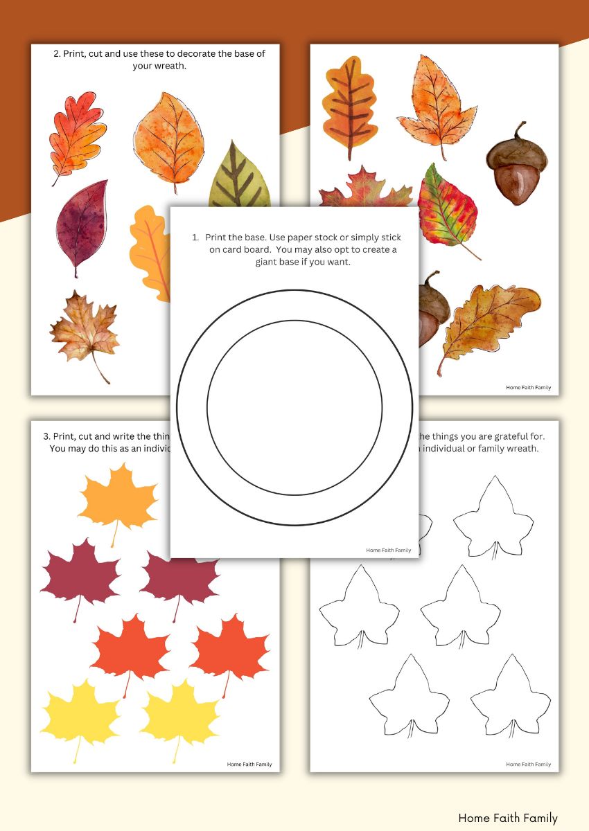 Thanksgiving Gratitude Wreath (Craft) – Home Faith Family , LLC