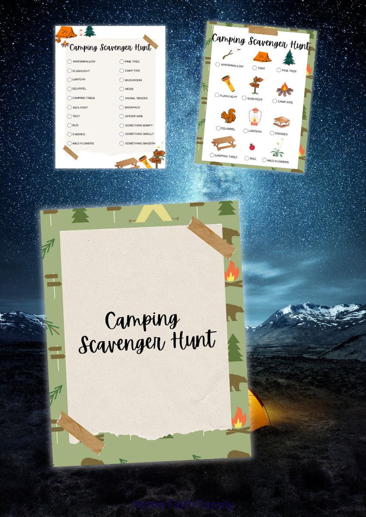 Explore the Outdoors with Our Camping Scavenger Hunt Printable – Home ...