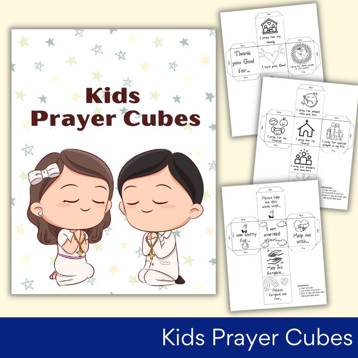 Kids Prayer Cubes – Home Faith Family , LLC