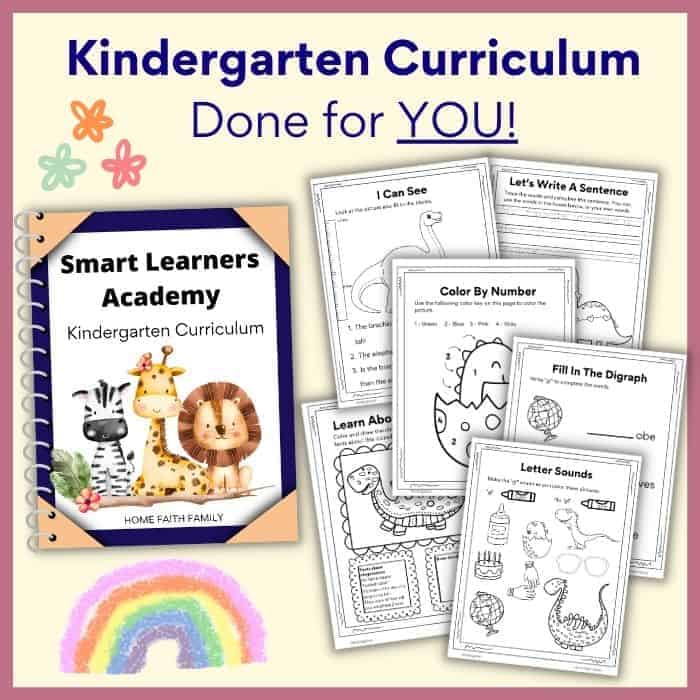 Smart Little Learners Kindergarten Curriculum – Home Faith Family , LLC