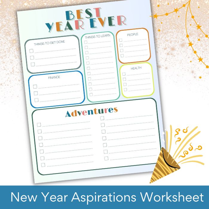 New Year Aspirations Worksheet – Home Faith Family , LLC