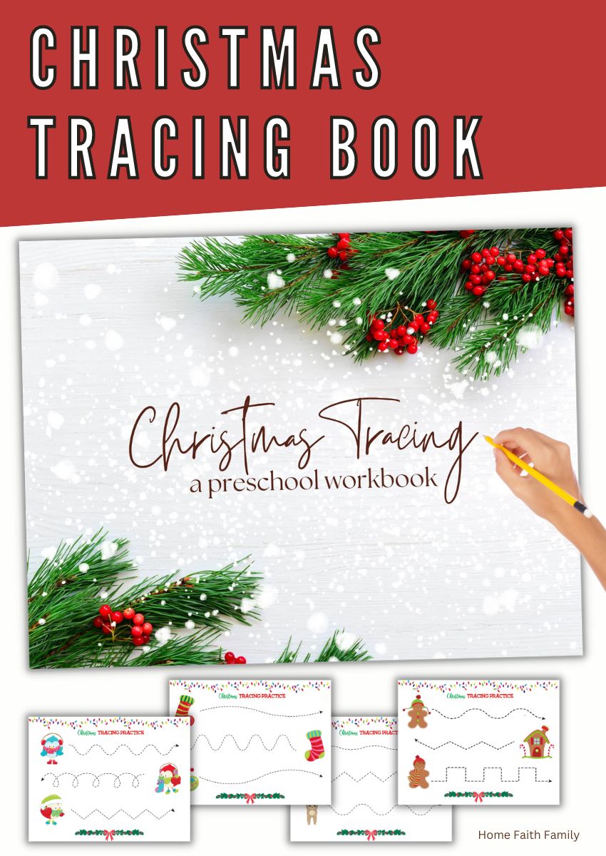 Christmas Tracing: A Line Practice Workbook – Home Faith Family , LLC