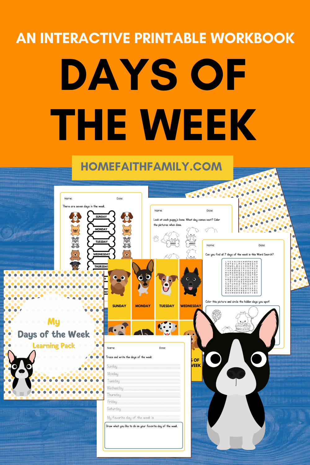 Days Of The Week Learning Pack – Home Faith Family , LLC