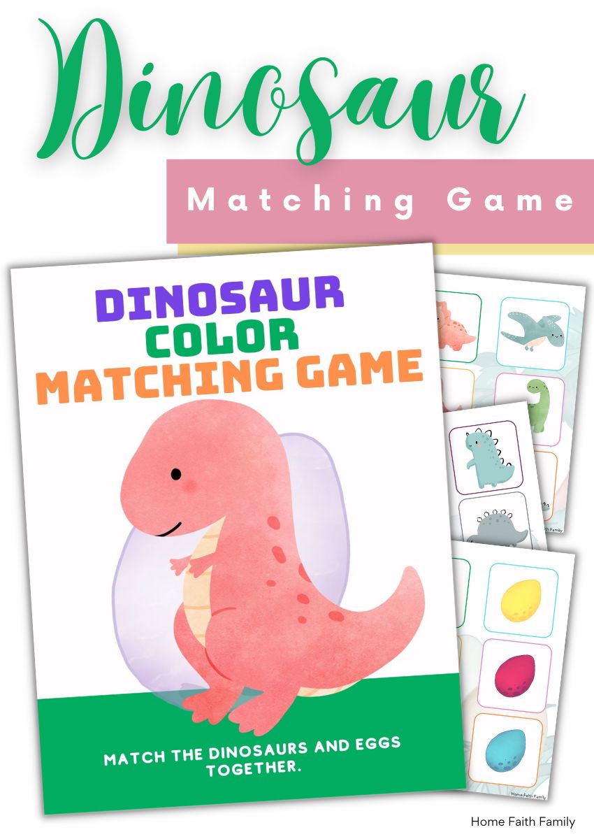 Dinosaur Matching Printable Game Free Dinosaur Matching Game Printable