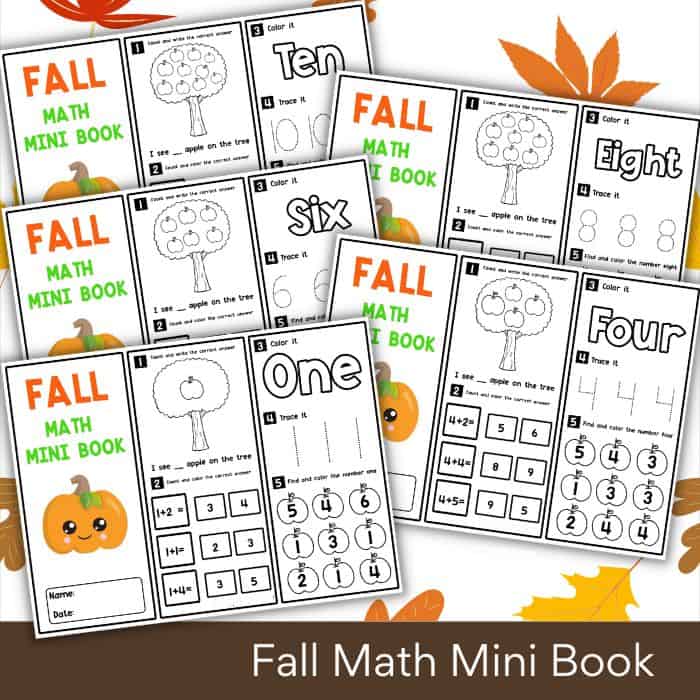 Fall Math Mini Book – Home Faith Family , LLC