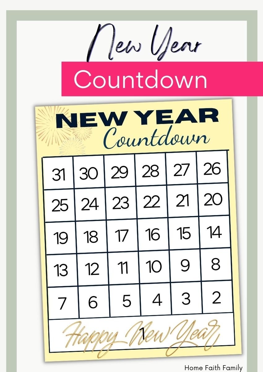 New Year Countdown – Home Faith Family , LLC