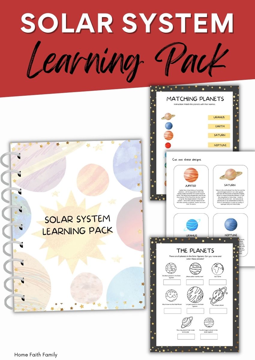 Solar System Learning Pack {11-Pages} – Home Faith Family , LLC