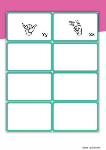 American Sign Language Flashcards – Home Faith Family , LLC