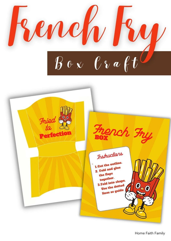 French Fry Box Craft – Home Faith Family , LLC
