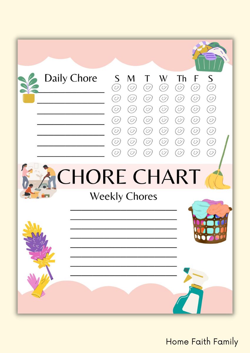Simplified Chore Chart – Home Faith Family , LLC