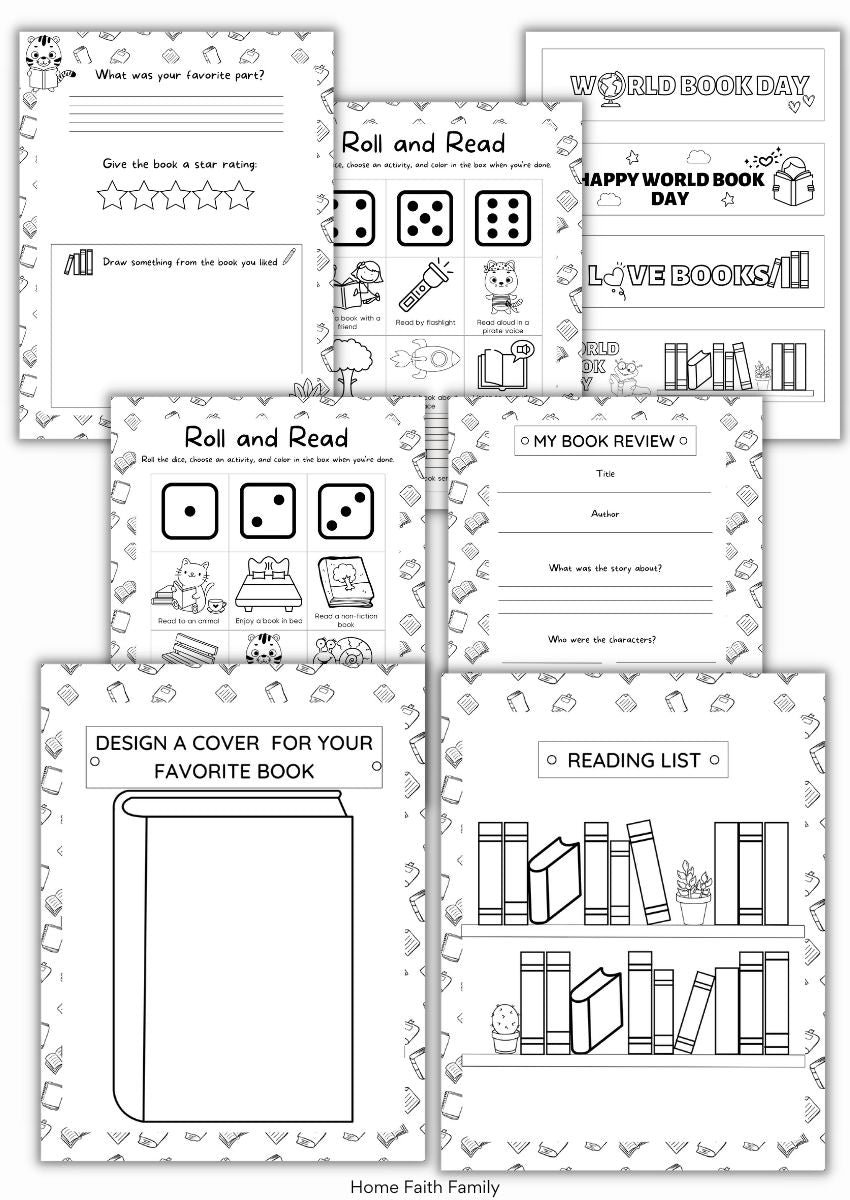 World Book Day Activity Pack – Home Faith Family , LLC